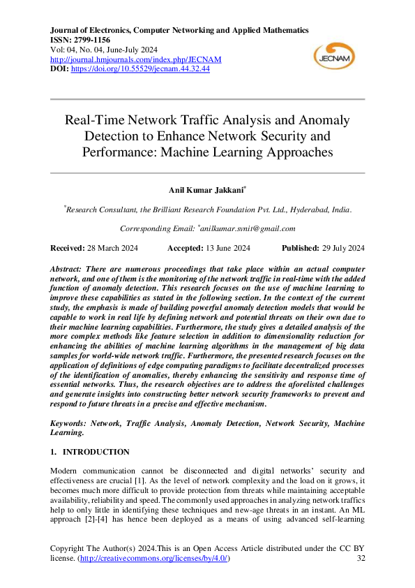 Pdf Real Time Network Traffic Analysis And Anomaly Detection To