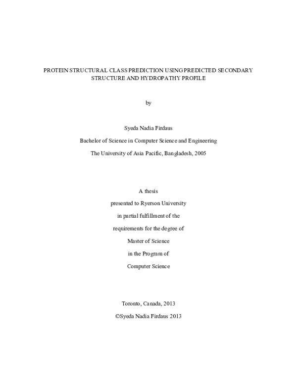 Pdf Protein Structural Class Prediction Using Predicted Secondary Structure And Hydropathy Profile