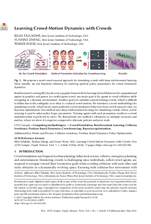 (PDF) Learning Crowd Motion Dynamics with Crowds