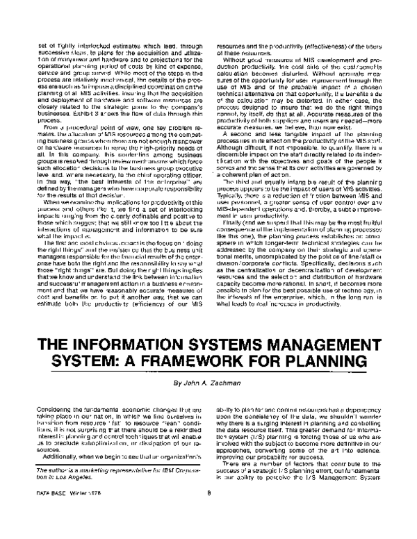 (PDF) The information systems management system