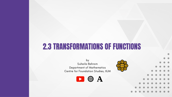 (PDF) Transformations of Functions