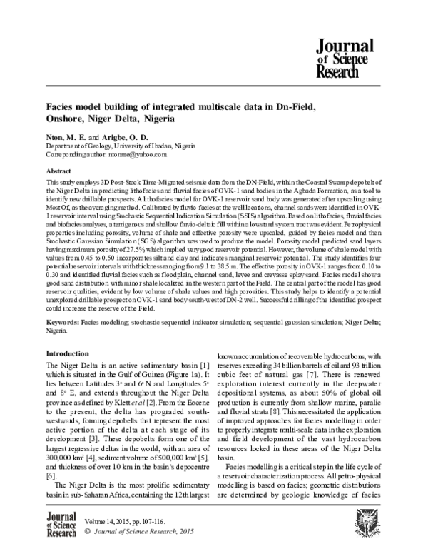 (PDF) Facies model building of integrated multiscale data in Dn-Field ...