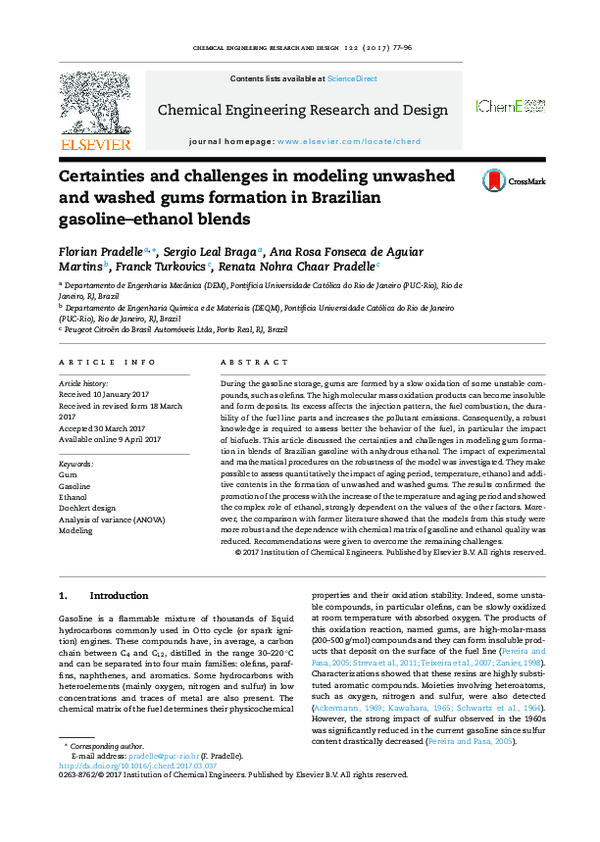 (PDF) Certainties and challenges in modeling unwashed and washed gums ...