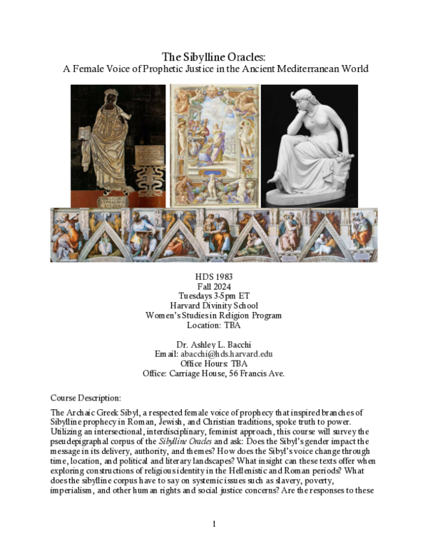 (PDF) Bacchi_ HDS_The Sibylline Oracles: A Female Voice of Prophetic ...
