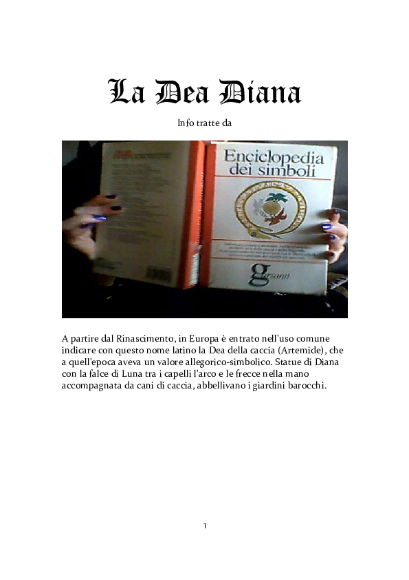 (PDF) La Dea Diana (compendio)