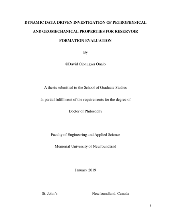 (PDF) Dynamic data driven investigation of petrophysical and geomechanical properties for ...