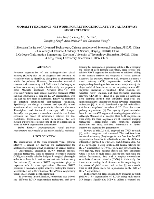 (PDF) Modality Exchange Network for Retinogeniculate Visual Pathway ...