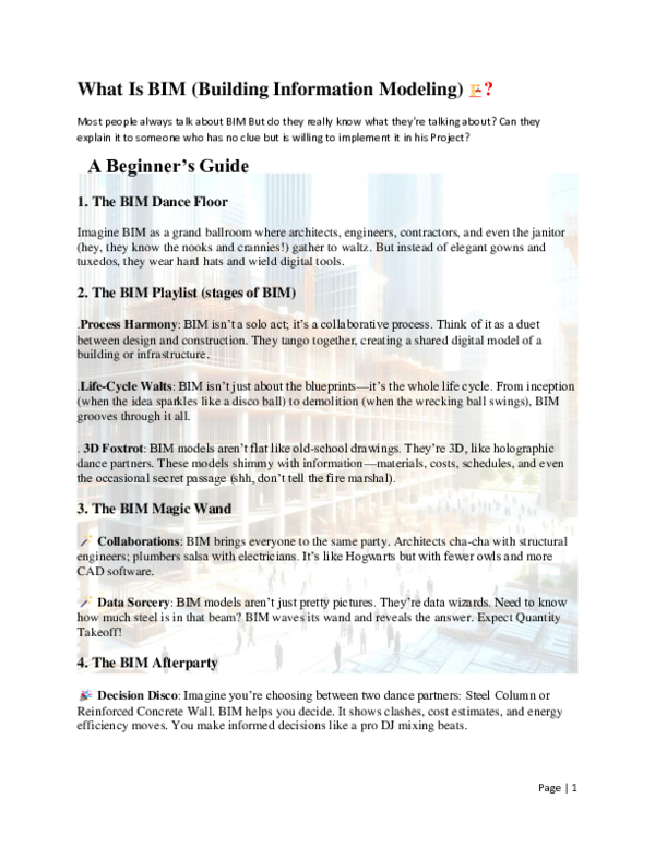 (PDF) Building Information Modeling
