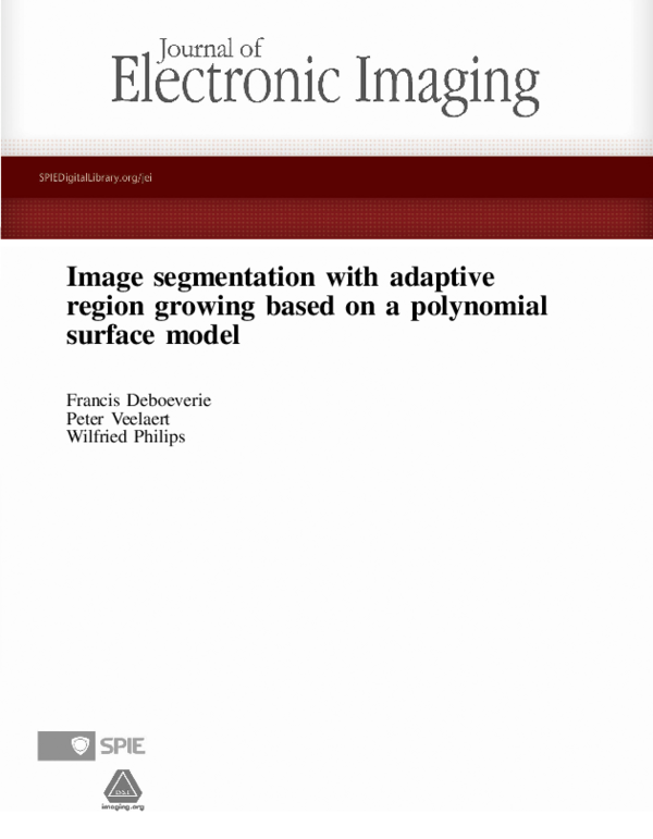 (PDF) Image segmentation with adaptive region growing based on a ...