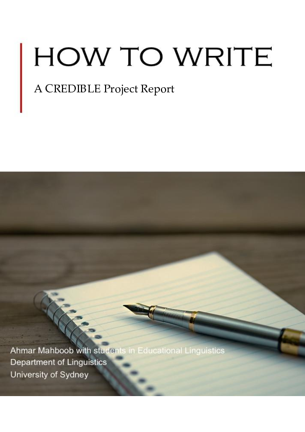 (PDF) How to write: A CREDIBLE Project Report