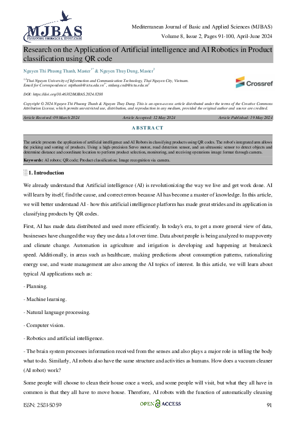 (PDF) Research on the Application of Artificial intelligence and AI ...