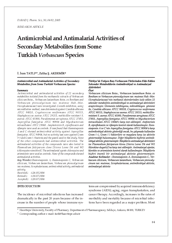 (PDF) Antimicrobial and Antimalarial Activities of Some Selected Ethno-Medicinal Plants Used by ...