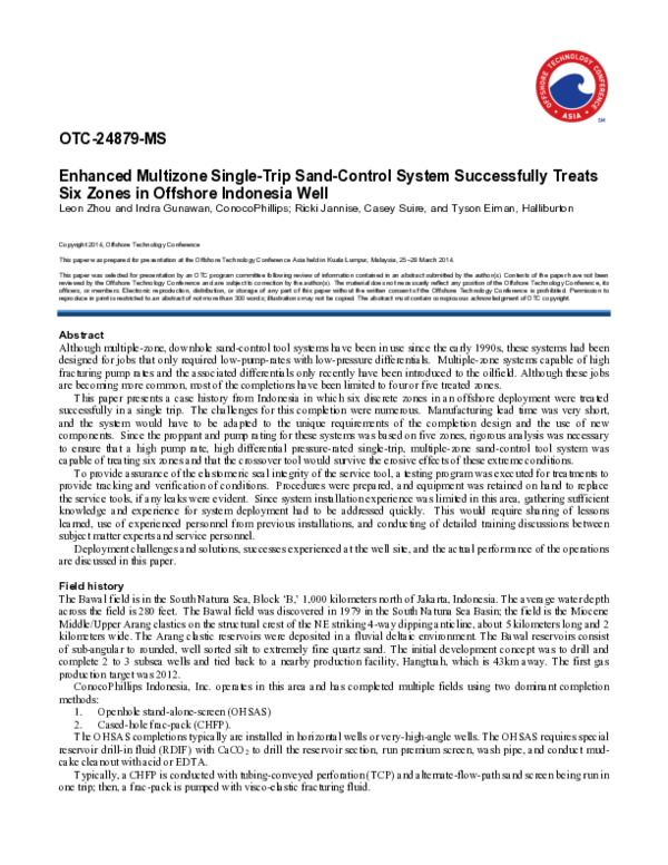 (PDF) Enhanced Multi-Zone Single Trip Sand-Control System Successfully ...