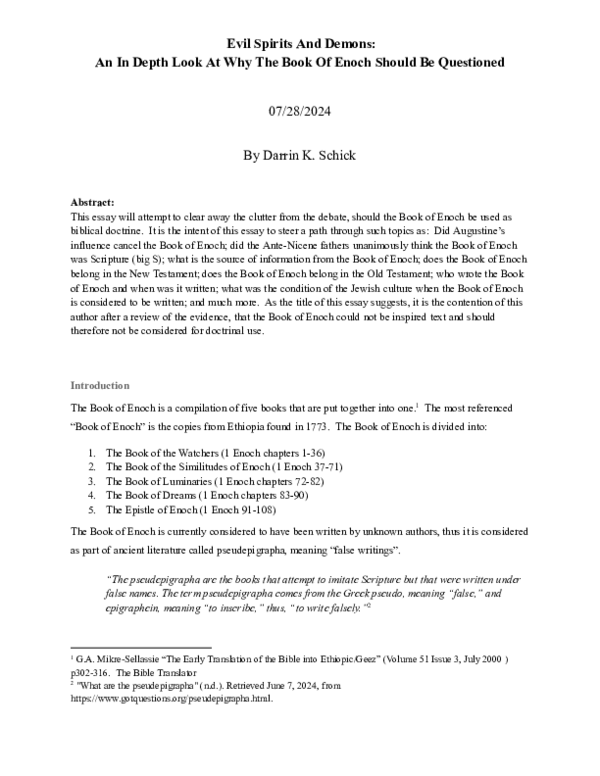 (PDF) Evil Spirits And Demons: An In Depth Look At Why The Book Of ...
