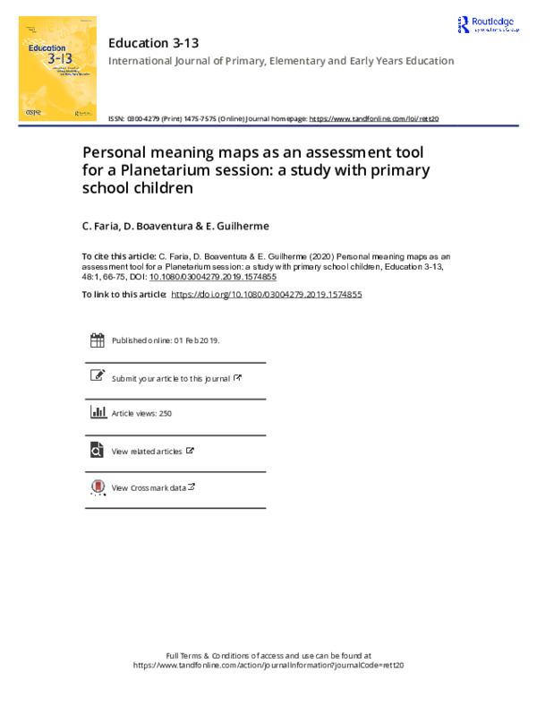 (PDF) Personal meaning maps as an assessment tool for a Planetarium ...