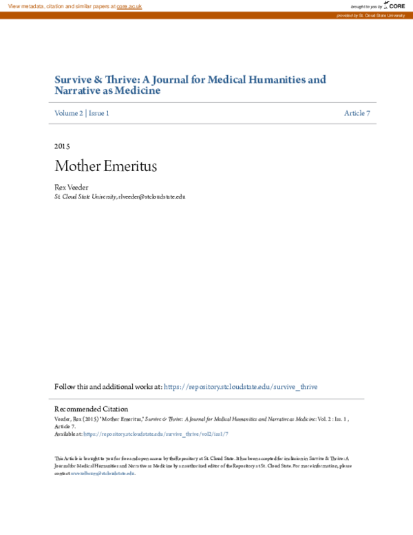 (PDF) Mother Emeritus