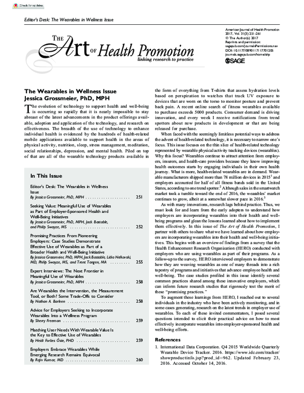 (PDF) The Art of Health Promotion