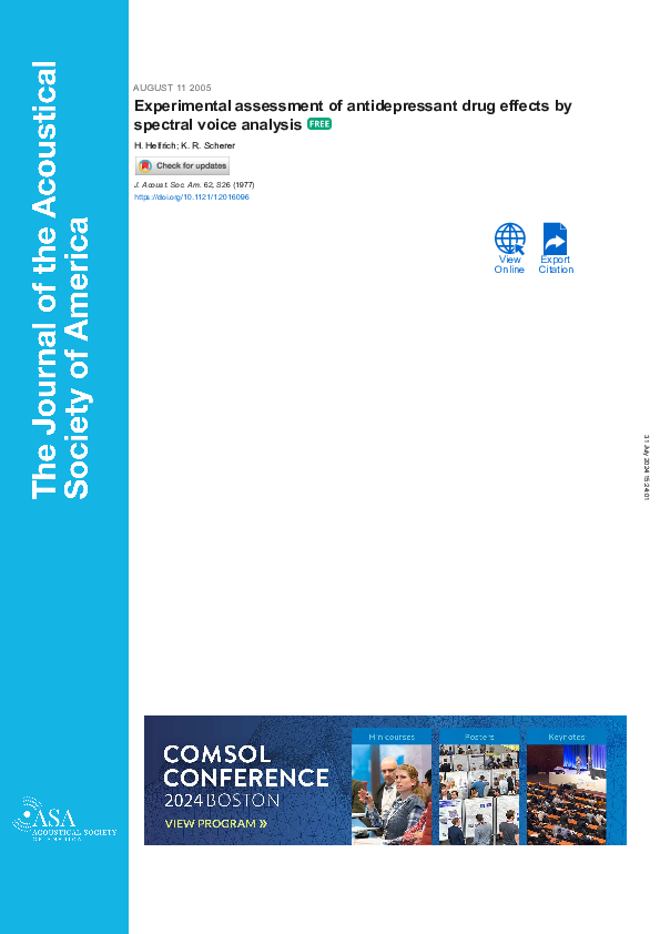(PDF) Experimental assessment of antidepressant drug effects by ...