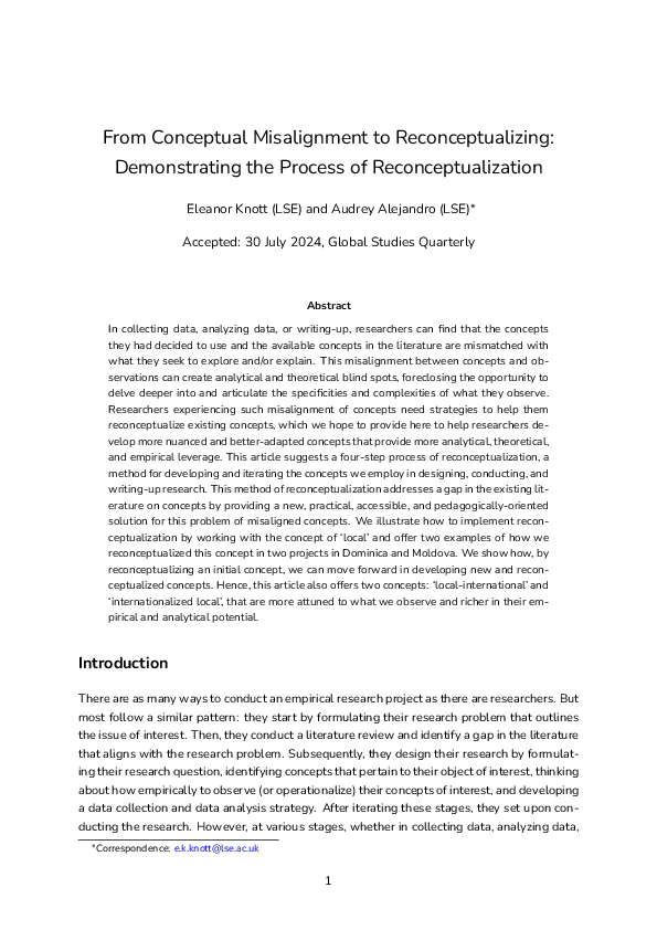 (PDF) From Conceptual Misalignment to Reconceptualizing: Demonstrating ...