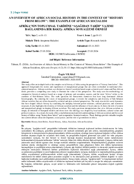 (PDF) AN OVERVIEW OF AFRICA'S SOCIAL HISTORY IN THE CONTEXT OF "HISTORY ...