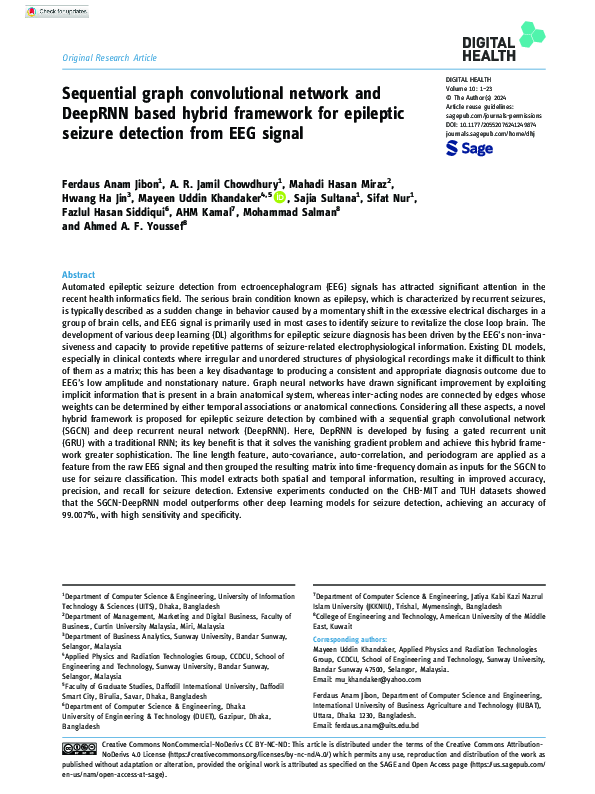 Pdf Sequential Graph Convolutional Network And Deeprnn Based Hybrid Framework For Epileptic