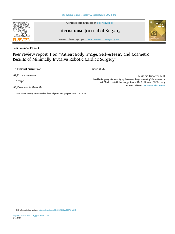 (PDF) Peer review report 1 on “Patient Body Image, Self-esteem, and ...