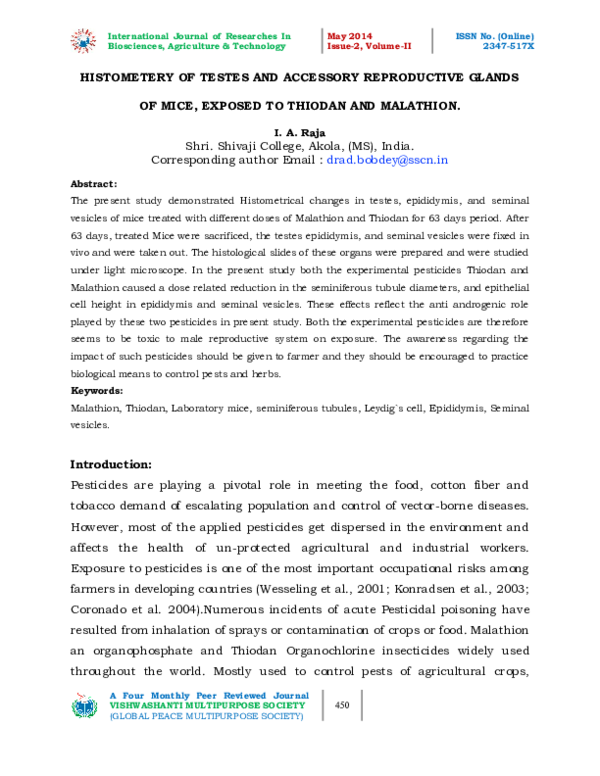 (PDF) Histometery of Testes and Accessory Reproductive Glands of Mice ...