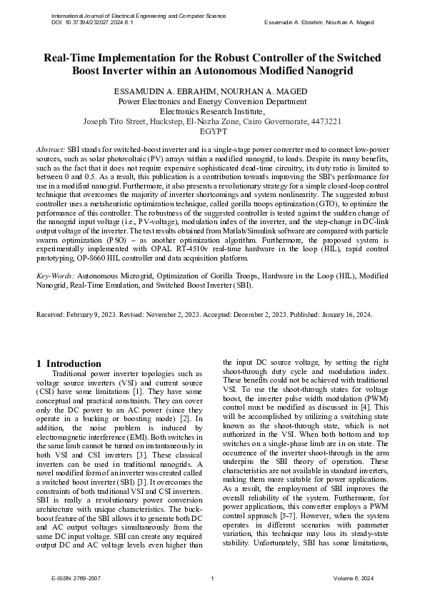 (PDF) Real-Time Implementation for the Robust Controller of the Switched Boost Inverter within ...