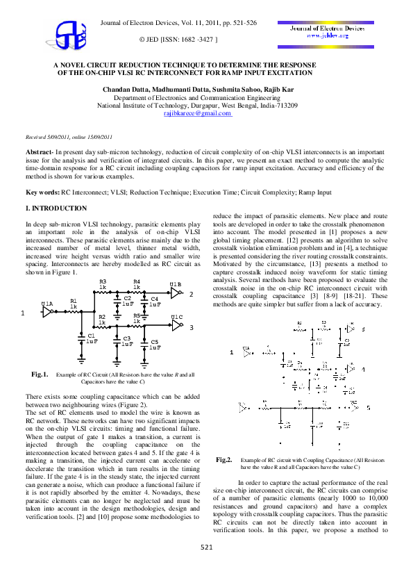 (PDF) A Novel Circuit Reduction Technique to Determine the Response of ...