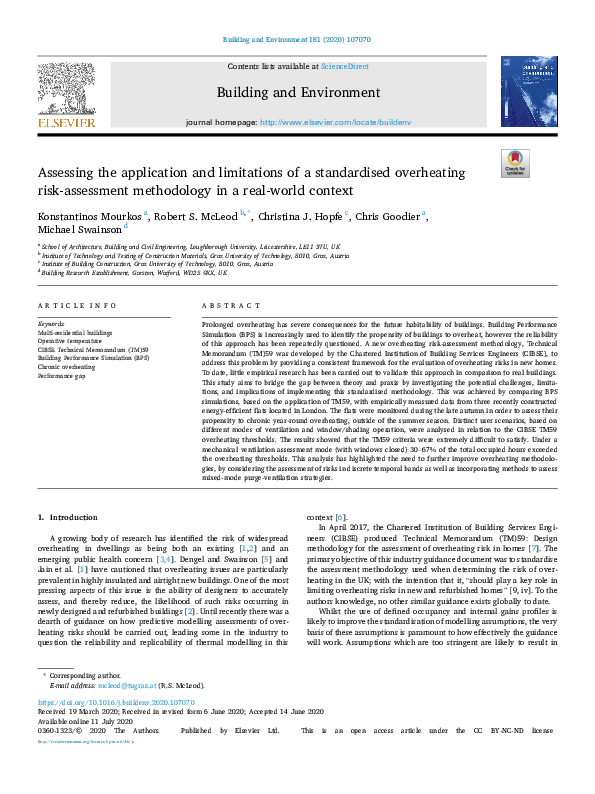 (PDF) Assessing the application and limitations of a standardised ...