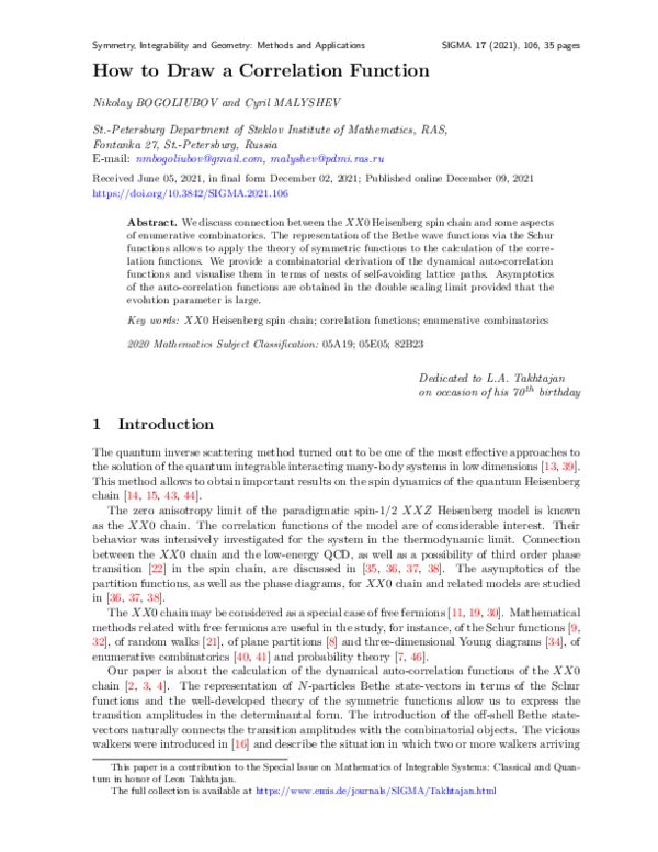 (PDF) How to Draw a Correlation Function