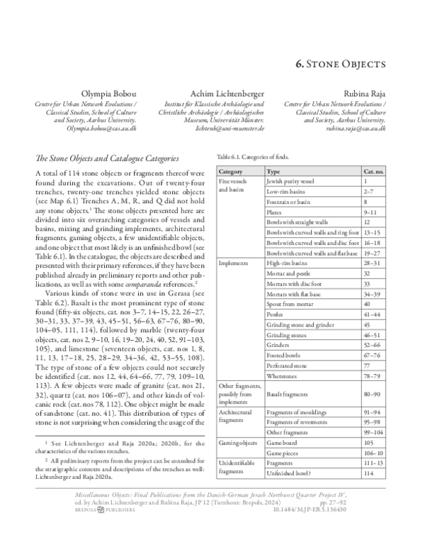 (PDF) The Stone Objects