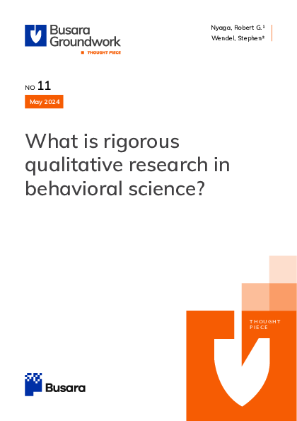 (PDF) What is rigorous qualitative research in behavioral science?