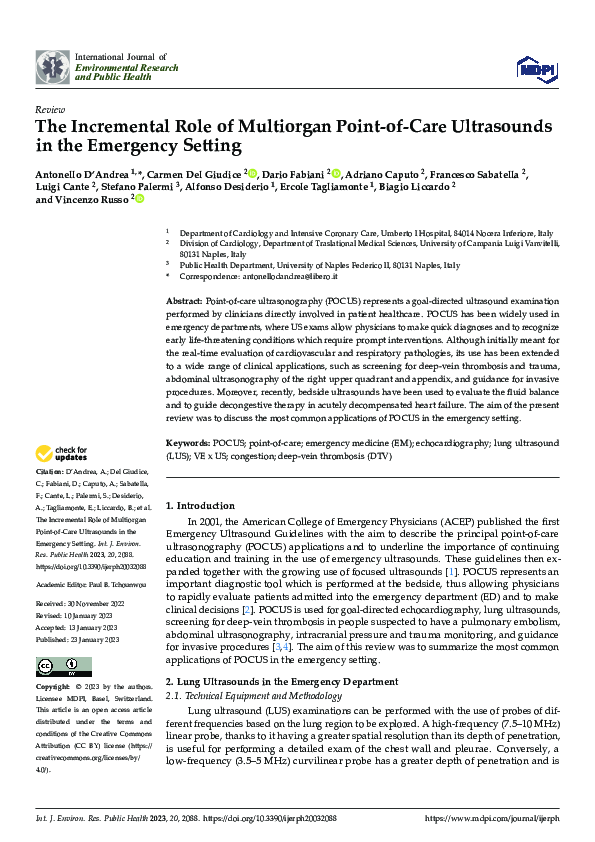 (PDF) The Incremental Role of Multiorgan Point-of-Care Ultrasounds in ...