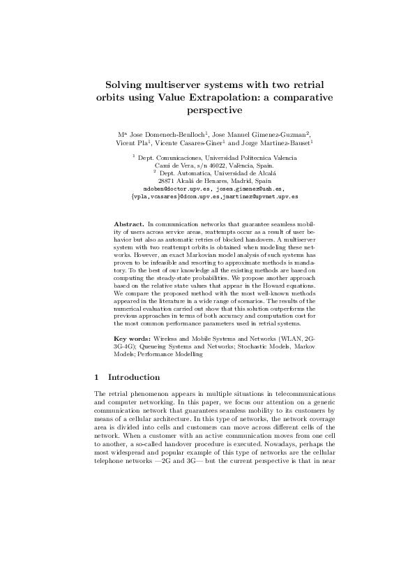 Pdf Solving Multiserver Systems With Two Retrial Orbits Using Value Extrapolation A