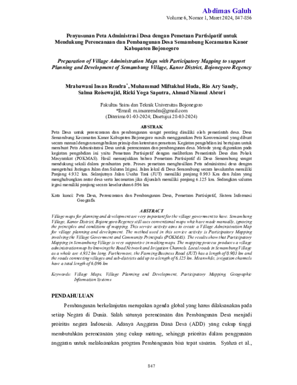 (PDF) Penyusunan Peta Administrasi Desa dengan Pemetaan Partisipatif ...