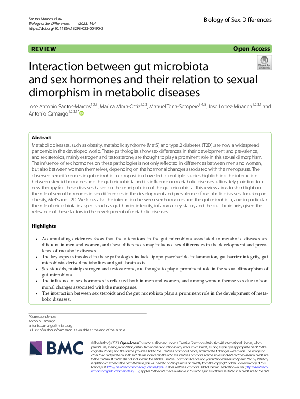 Pdf Interaction Between Gut Microbiota And Sex Hormones And Their 2963