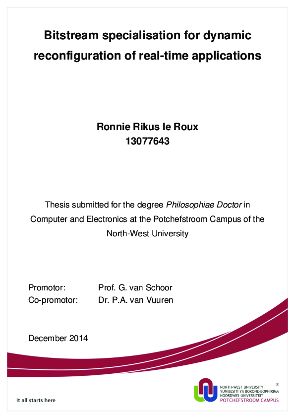 (PDF) Dynamic Reconfiguration of Real-Time Applications via Bitstream Specialization