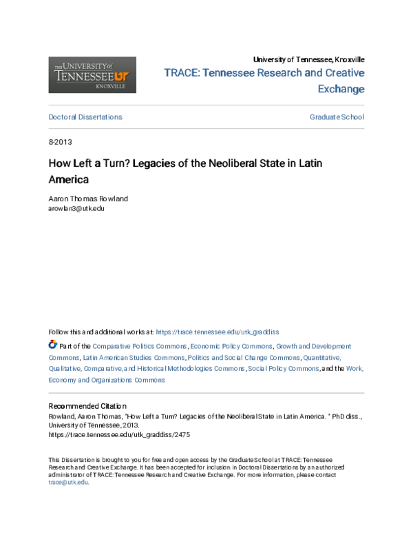 (PDF) How Left a Turn? Legacies of the Neoliberal State in Latin ...