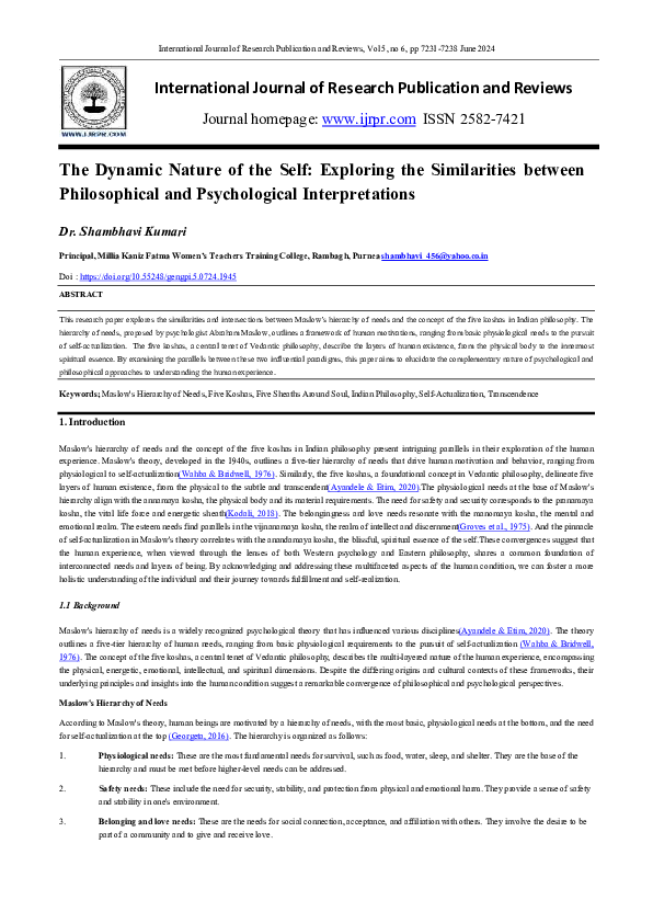 (PDF) The Dynamic Nature of the Self: Exploring the Similarities ...