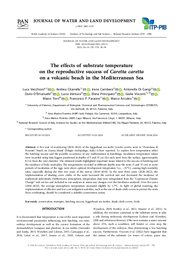 (PDF) The effects of substrate temperature on the reproductive success ...