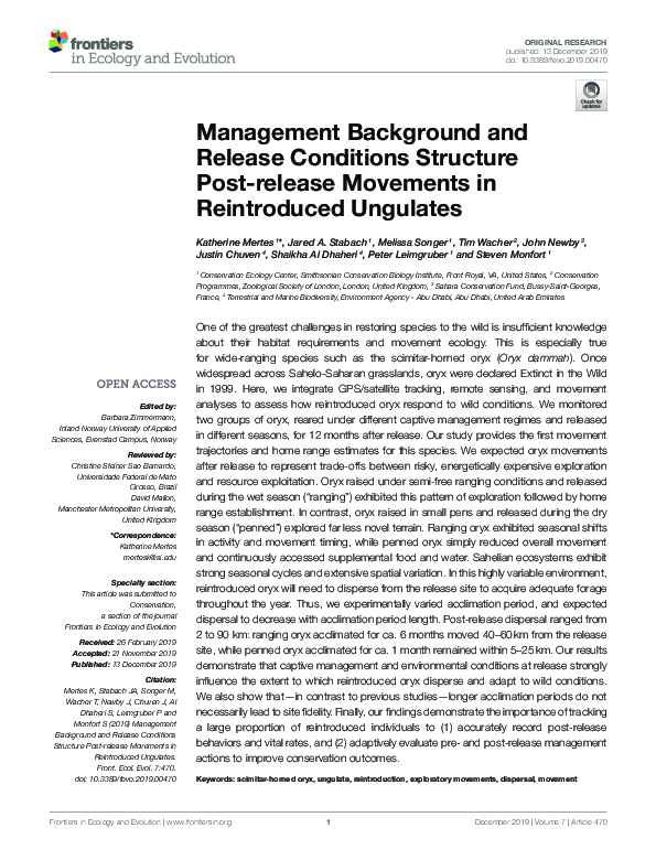 (PDF) Management Background and Release Conditions Structure Post ...