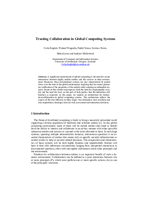 (PDF) Trust Management