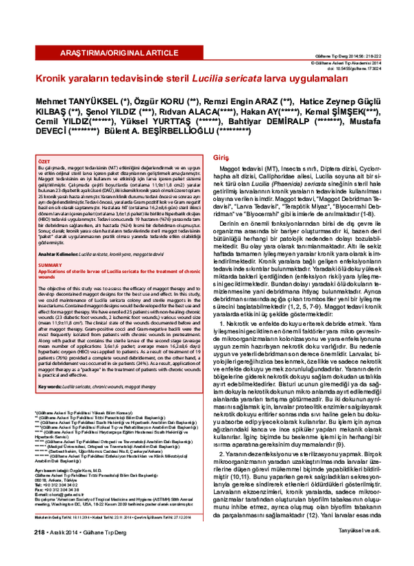 (PDF) Applications of free-range sterile larvae of Lucilia sericata for ...