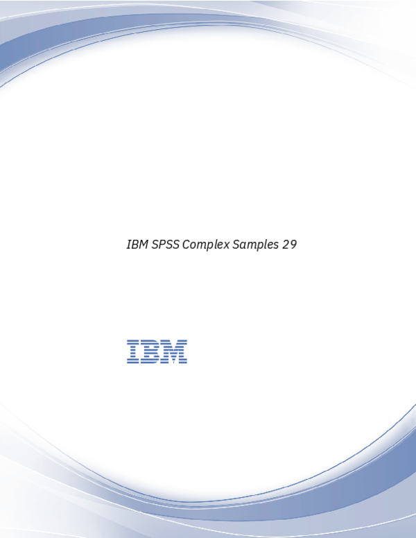 (PDF) IBM SPSS Complex Samples