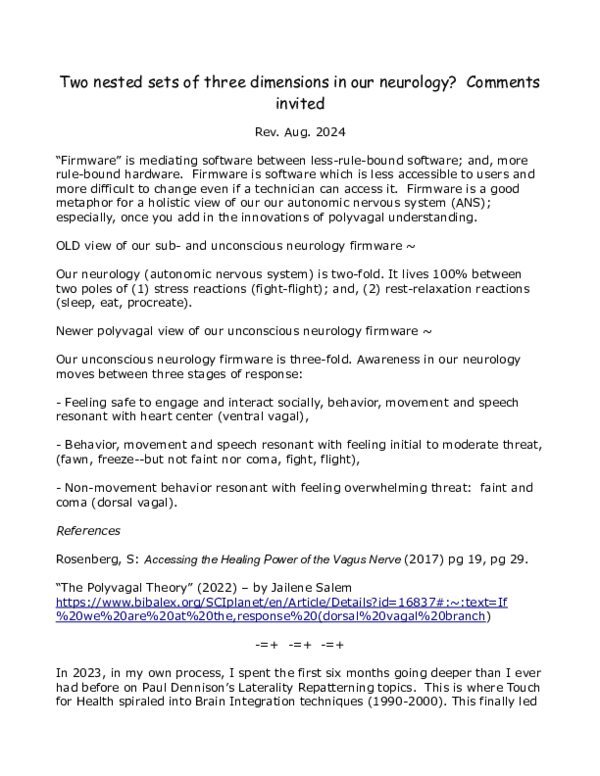 (PDF) Three dimensions of just vagus nerve