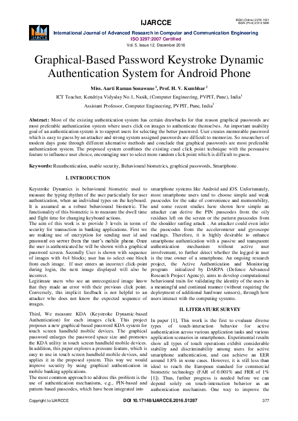 (PDF) Graphical-Based Password Keystroke Dynamic Authentication System ...
