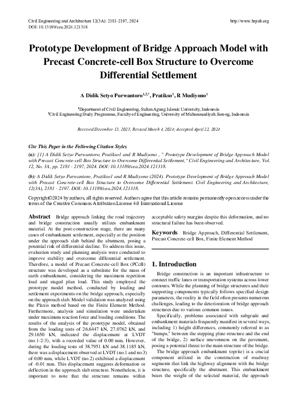 (PDF) Prototype Development of Bridge Approach Model with Precast ...