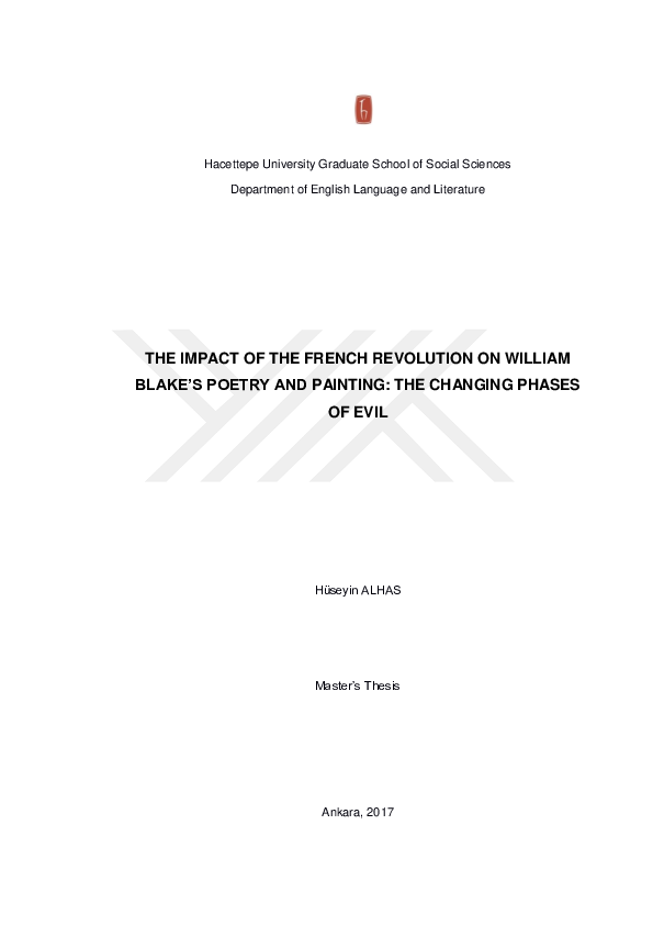(PDF) The Impact of the French Revolution on William Blake'S Poetry and ...