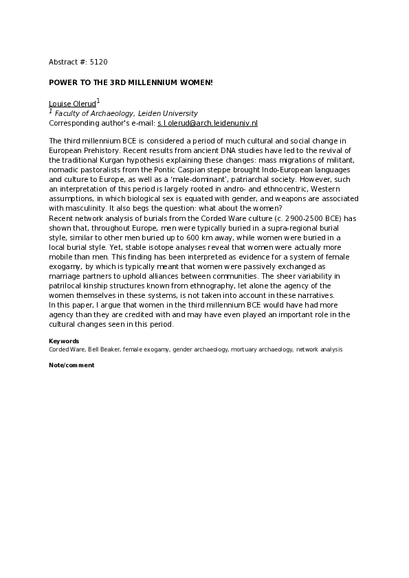 (PDF) EAA 2024 abstract 5120 - POWER TO THE 3RD MILLENNIUM WOMEN